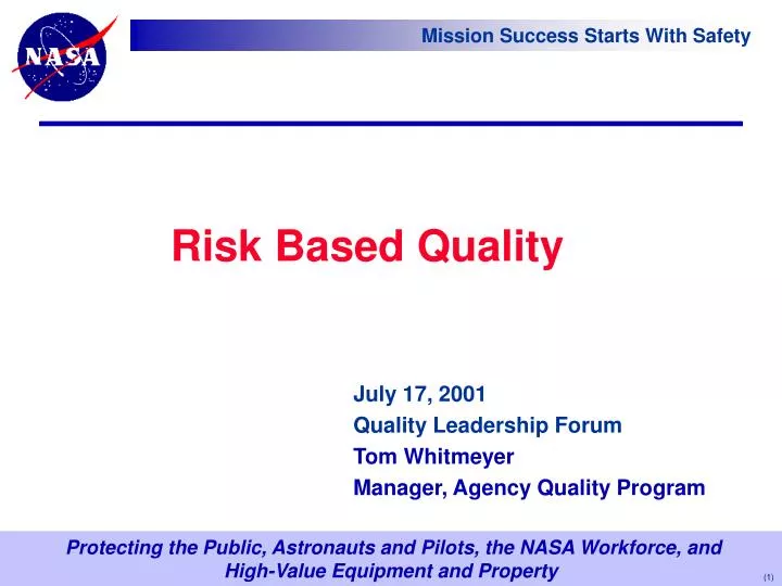 PPT - Risk Based Quality PowerPoint Presentation, free download - ID ...