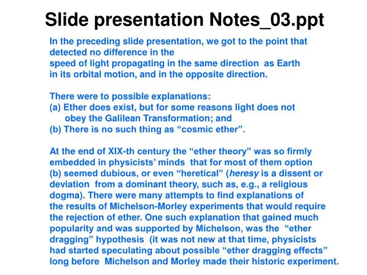 PPT - Slide presentation Notes_03.ppt PowerPoint Presentation, free ...
