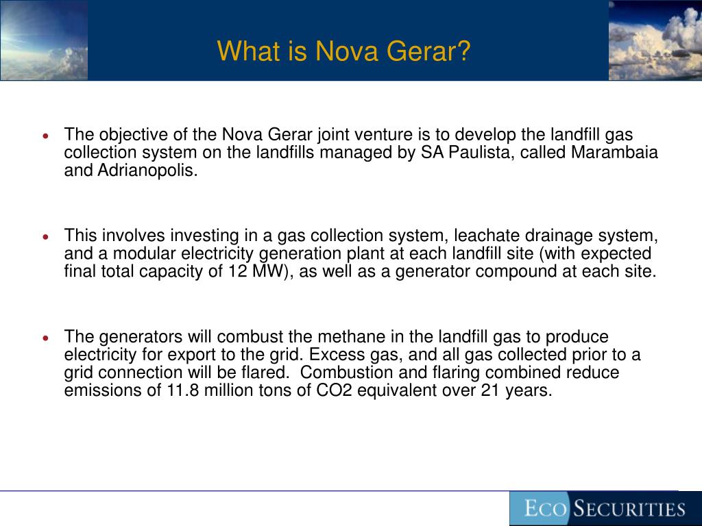 PPT - Financing ERPAs: A Case Study of the Nova Gerar Landfill Gas ...