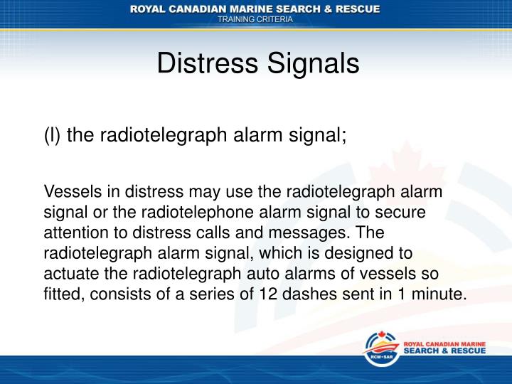PPT - DISTRESS SIGNALS PowerPoint Presentation - ID:1782513