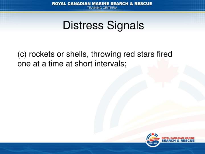 PPT - DISTRESS SIGNALS PowerPoint Presentation - ID:1782513