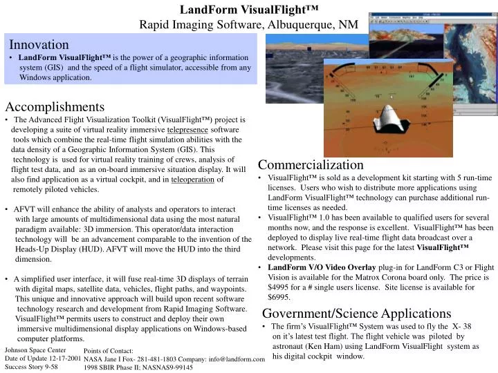 PPT - LandForm VisualFlight™ Rapid Imaging Software, Albuquerque, NM ...