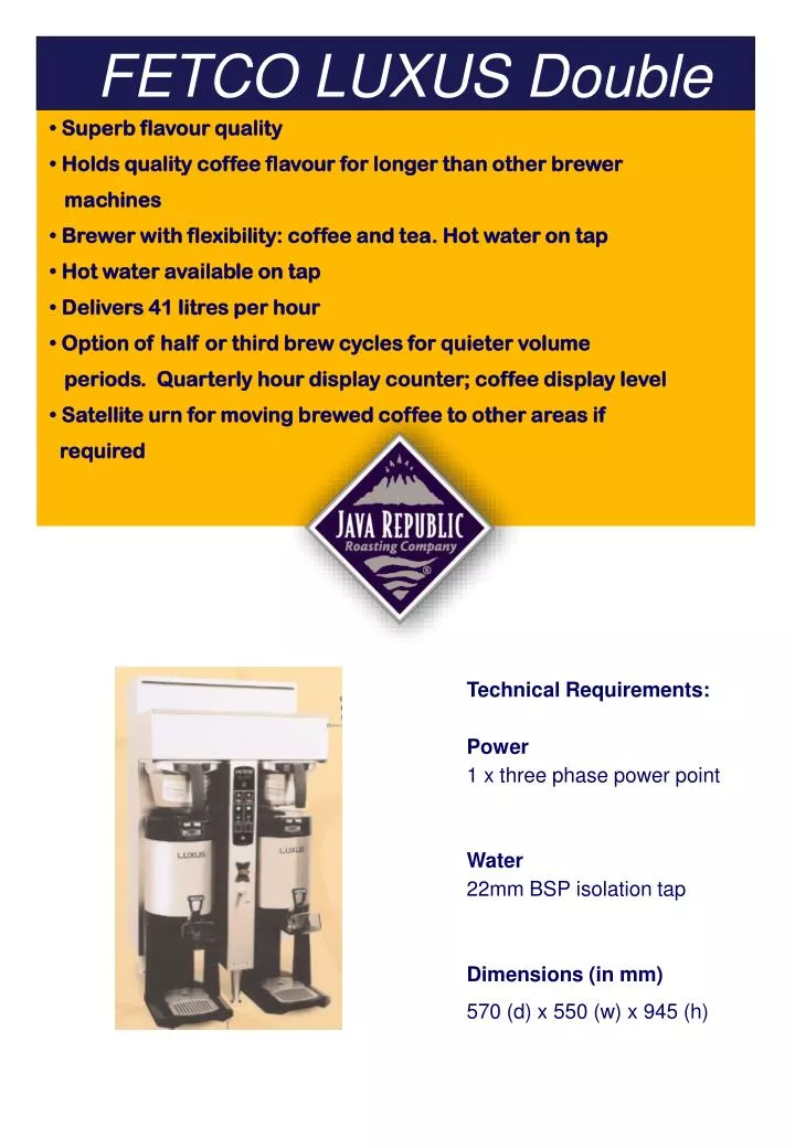 PPT - FETCO LUXUS Double PowerPoint Presentation, free download - ID ...