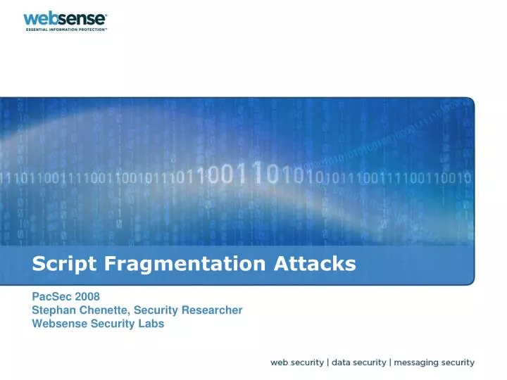 PPT - Script Fragmentation Attacks PowerPoint Presentation, free ...