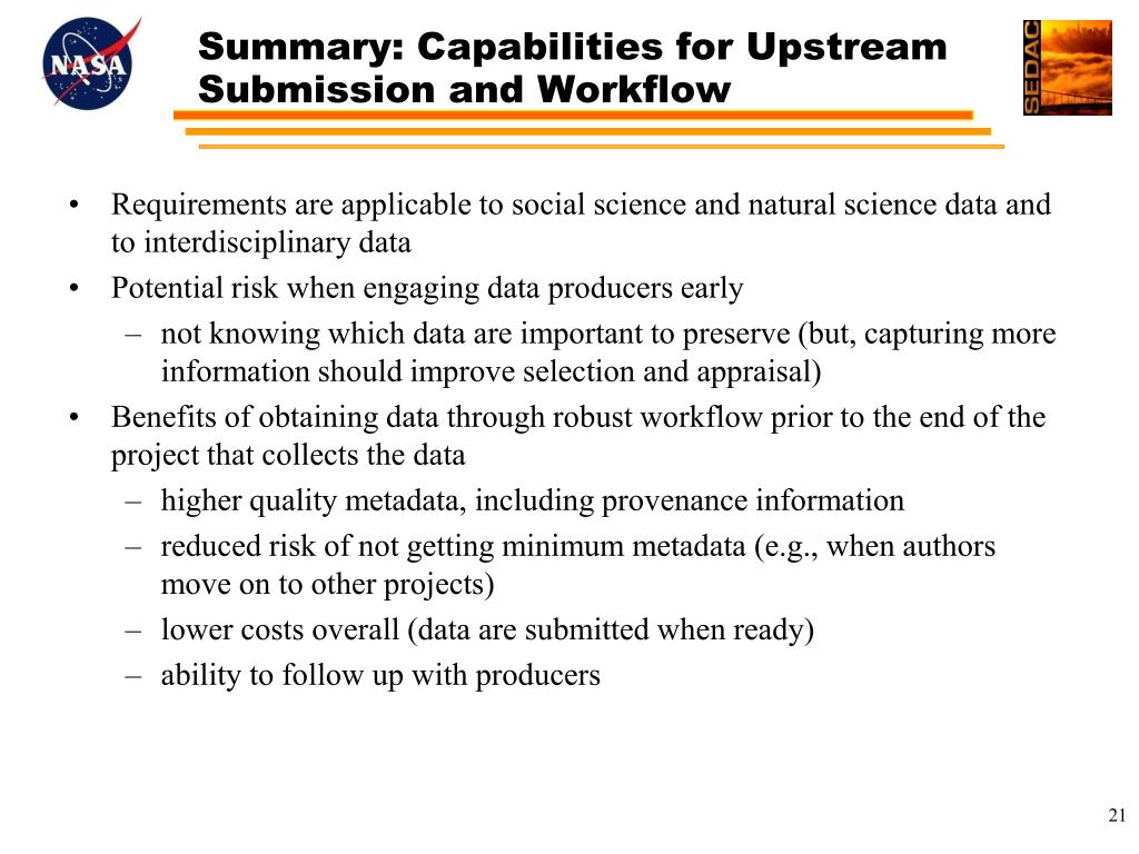 PPT - Designing Flexible Workflow for Upstream Participation of the ...