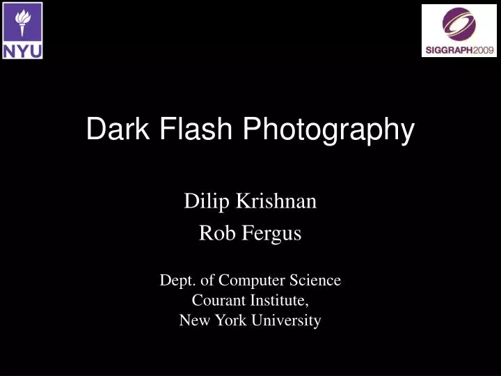 PPT - Dark Flash Photography PowerPoint Presentation, free download ...