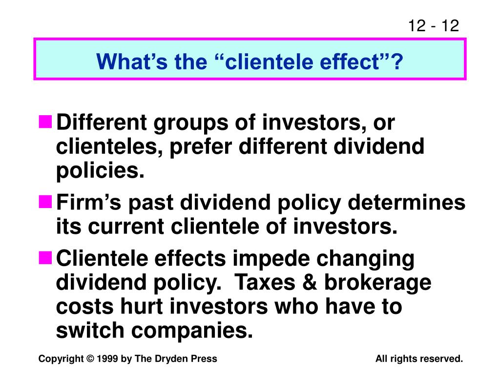 PPT - Theories of investor preferences Signaling effects Residual model ...