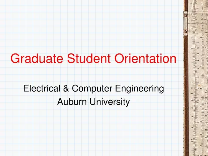 PPT - Graduate Student Orientation PowerPoint Presentation, free ...
