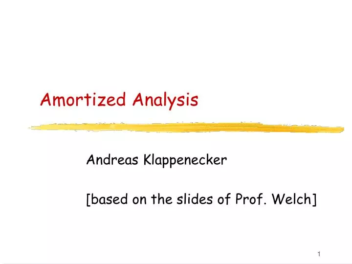 PPT - Amortized Analysis PowerPoint Presentation, free download - ID ...