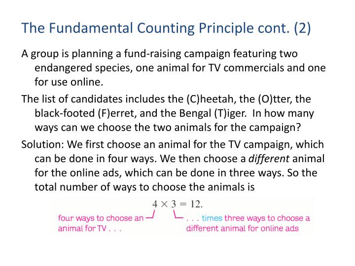 PPT - The Fundamental Counting Principle Section 2 Objectives ...