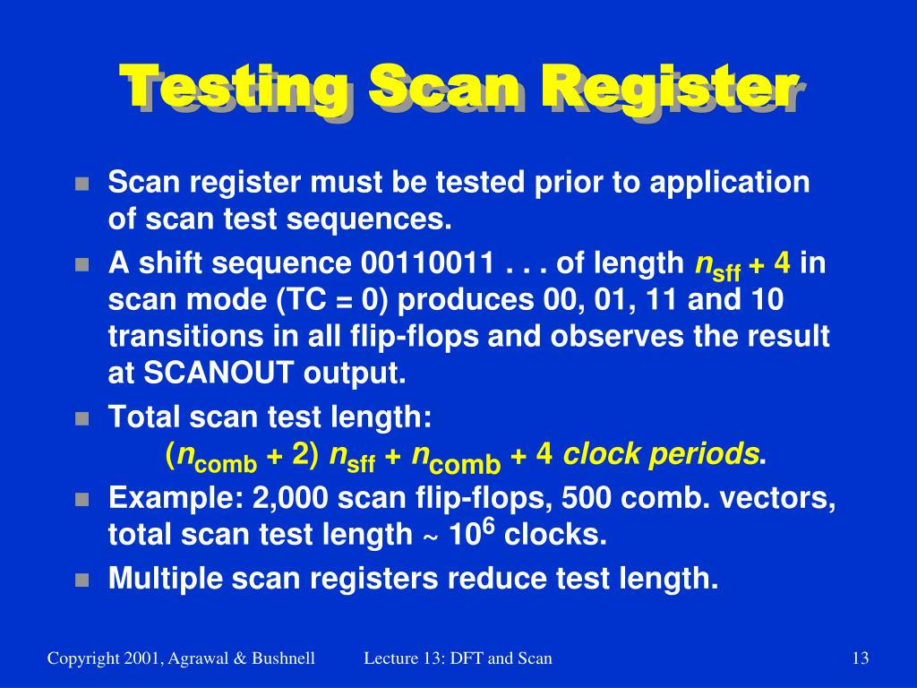 Ppt Vlsi Testing Lecture 13 Dft And Scan Powerpoint Presentation 8610