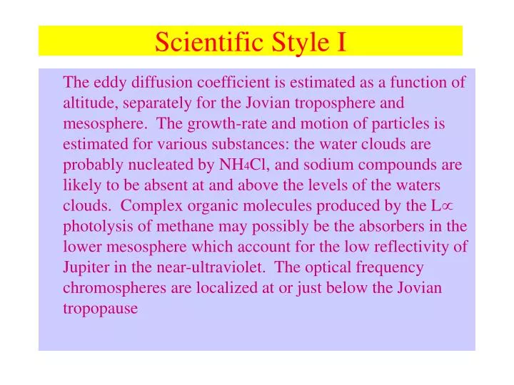 PPT - Scientific Style I PowerPoint Presentation, free download - ID ...