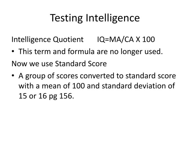 PPT - Assessment of Intelligence and General Ability Chapter 8 ...