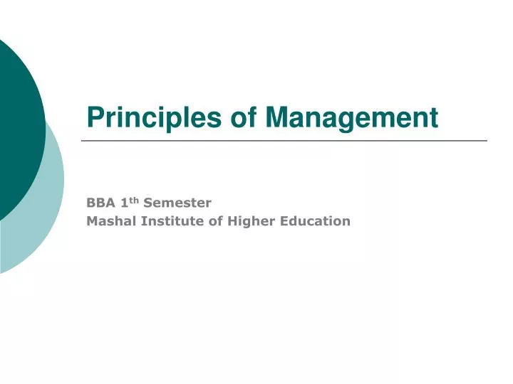 PPT - Principles of Management PowerPoint Presentation, free download ...
