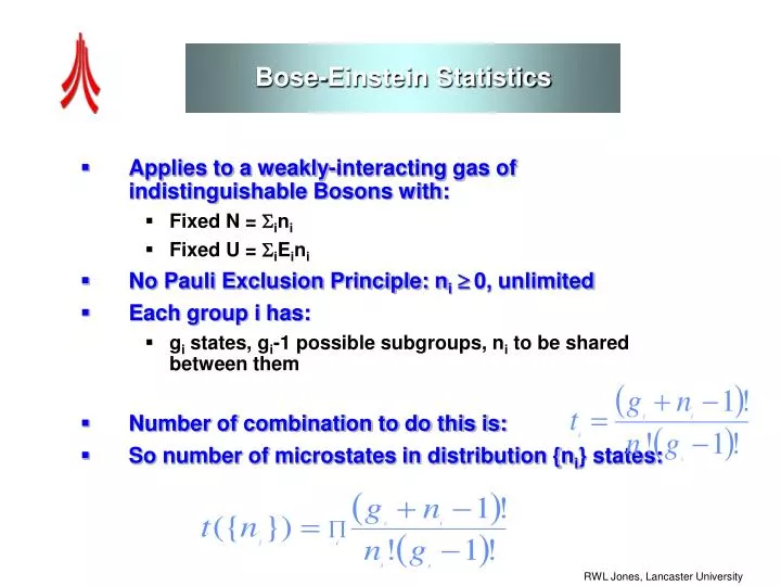 PPT - Bose-Einstein Statistics PowerPoint Presentation, free download ...