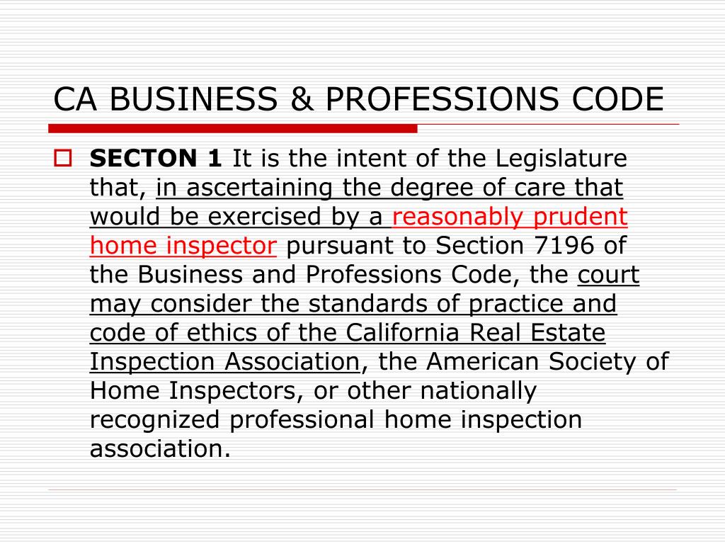 PPT - RESIDENTIAL INSPECTION AGREEMENT & STANDARDS OF PRACTICE ...