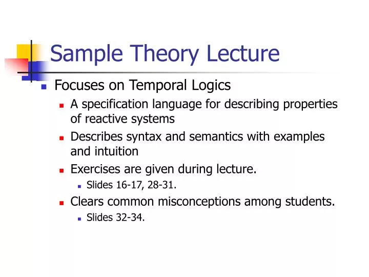 PPT - Sample Theory Lecture PowerPoint Presentation, free download - ID ...