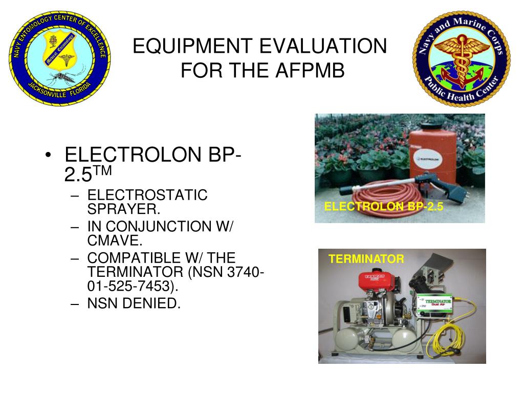 PPT - EQUIPMENT EVALUATIONS LEADING TO DOD’S NEXT GENERATION OF PEST ...