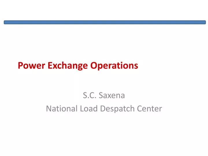 PPT - Power Exchange Operations PowerPoint Presentation, free download ...