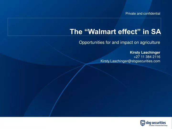 PPT - The “Walmart effect” in SA PowerPoint Presentation, free download ...