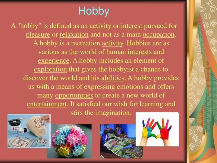 PPT - Our favourite hobbies and pastimes PowerPoint Presentation - ID ...
