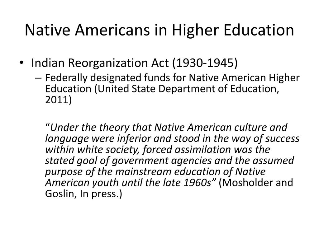 PPT - Women and Native American Students in Higher Education PowerPoint ...