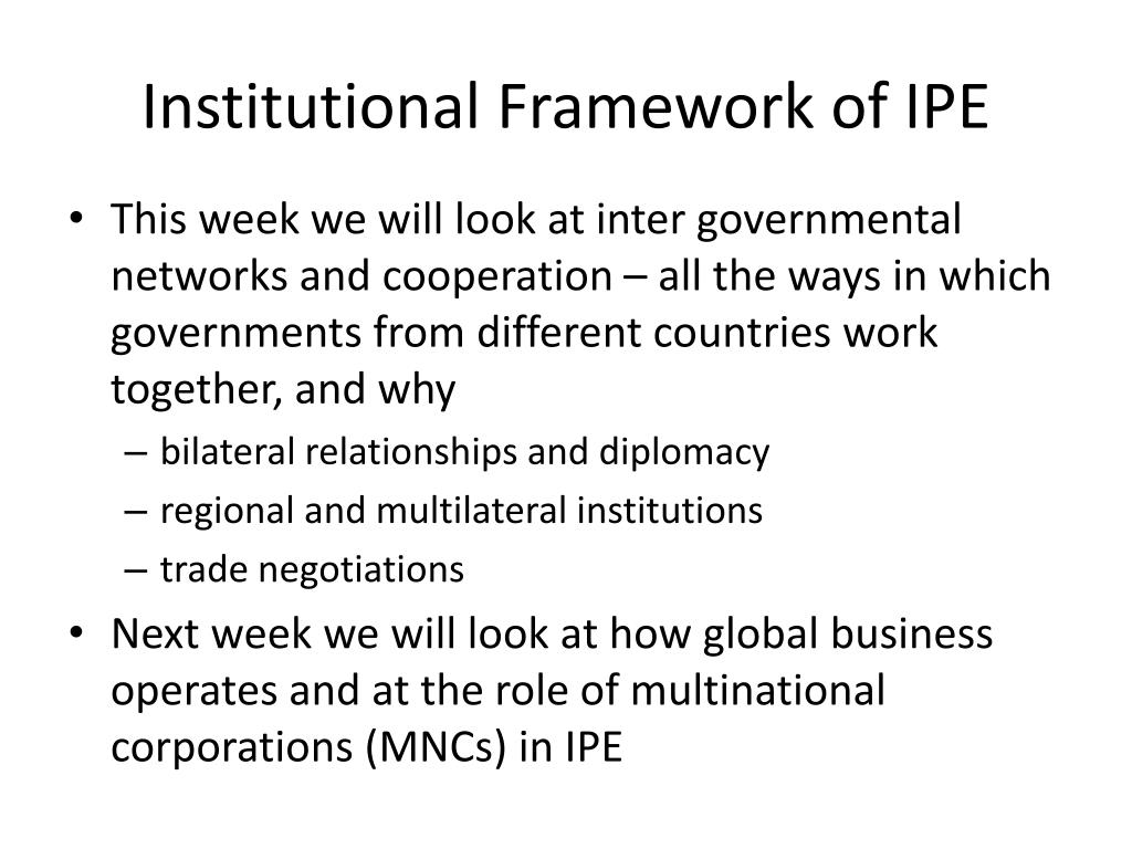PPT - International Political Economy (IPE) PowerPoint Presentation ...