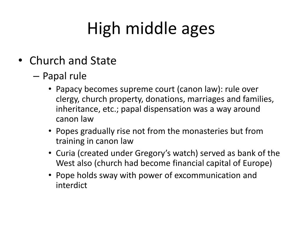 PPT - High middle ages and medieval civilization: the rise of western ...