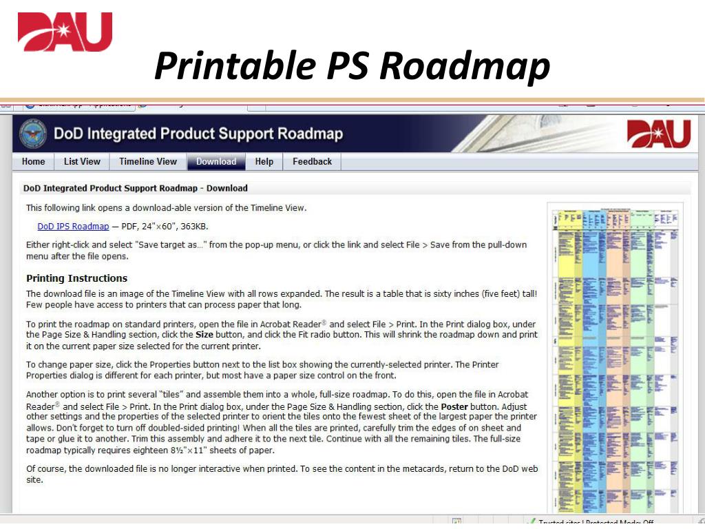 PPT - DoD Integrated Product Support Roadmap Tool LOG FIPT 19 October ...