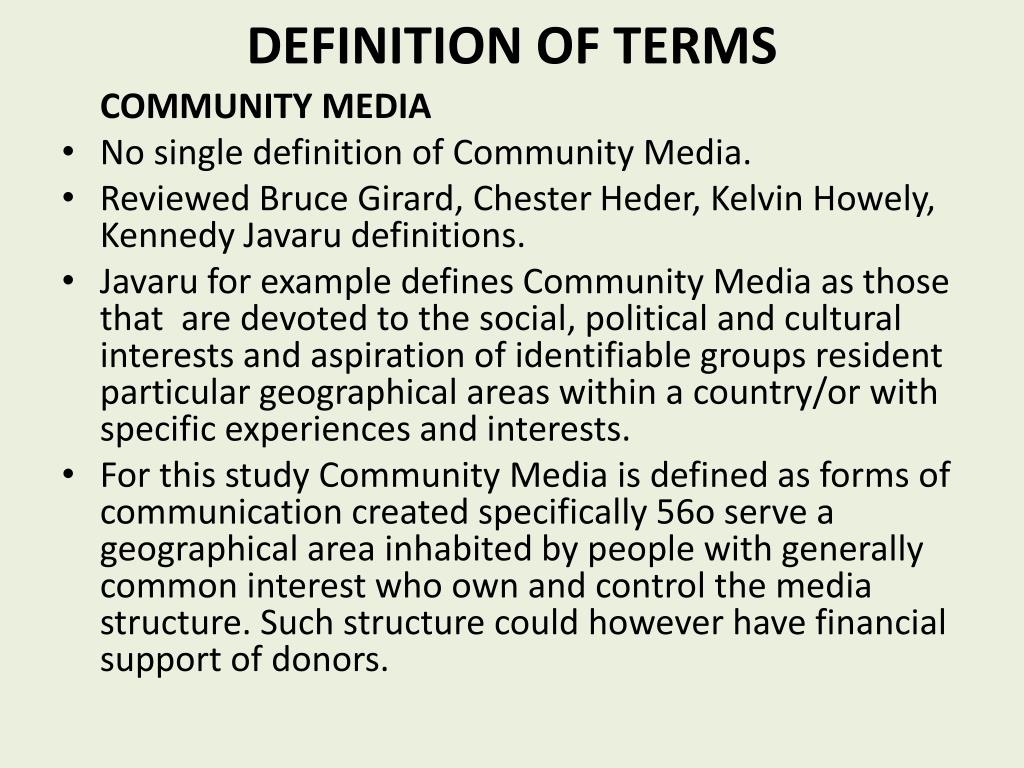 PPT - THE ROLE OF COMMUNITY MEDIA IN TANZANIA: CHALLENGES AND ...