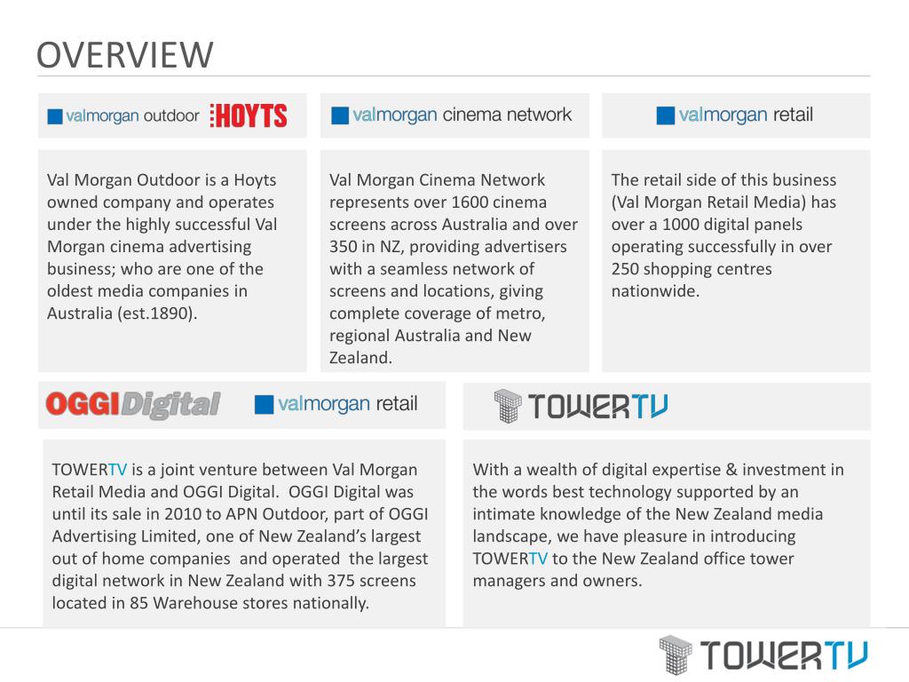 PPT - A brief introduction to Val Morgan Outdoor’s TOWER TV March 2014 ...