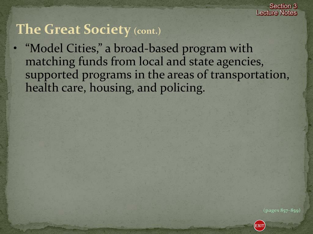 PPT - Chapter 28-The New Frontier & The Great Society 1961-1968 ...