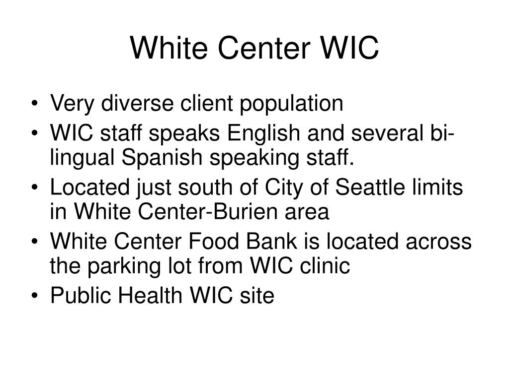 PPT - Access to Healthy Foods Among WIC Families PowerPoint ...
