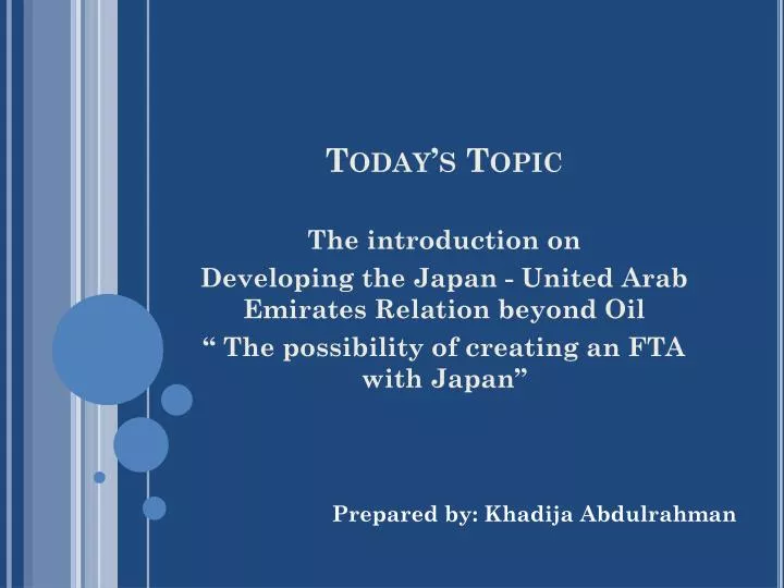 PPT - Today’s Topic PowerPoint Presentation, free download - ID:1786799