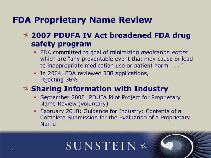 PPT - The Name Game The USPTO and FDA Approval Process Selection and ...