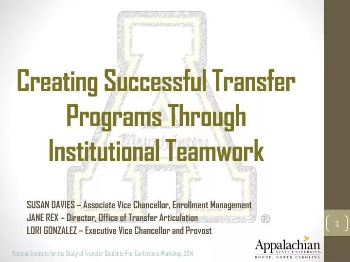 PPT - Creating Successful Transfer Programs Through Institutional ...