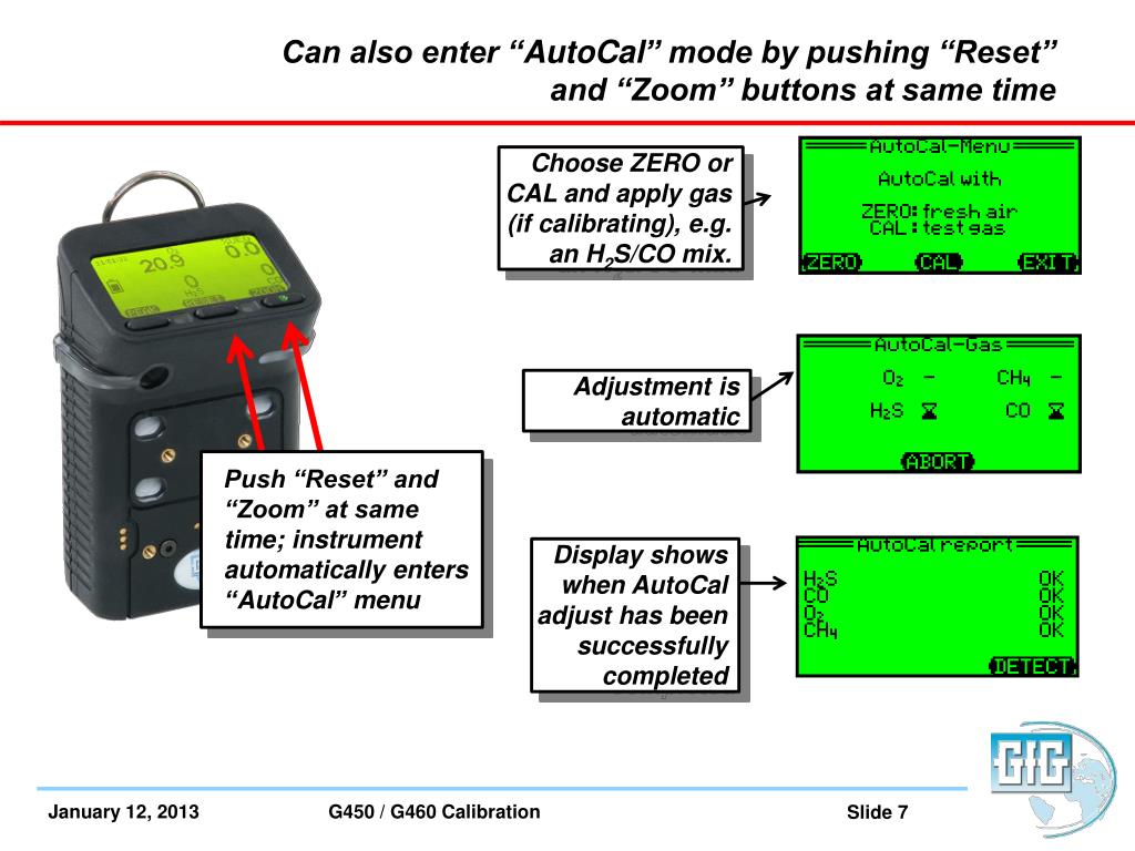 PPT - G450 / G460 Bump-test and Calibration Procedures GfG ...