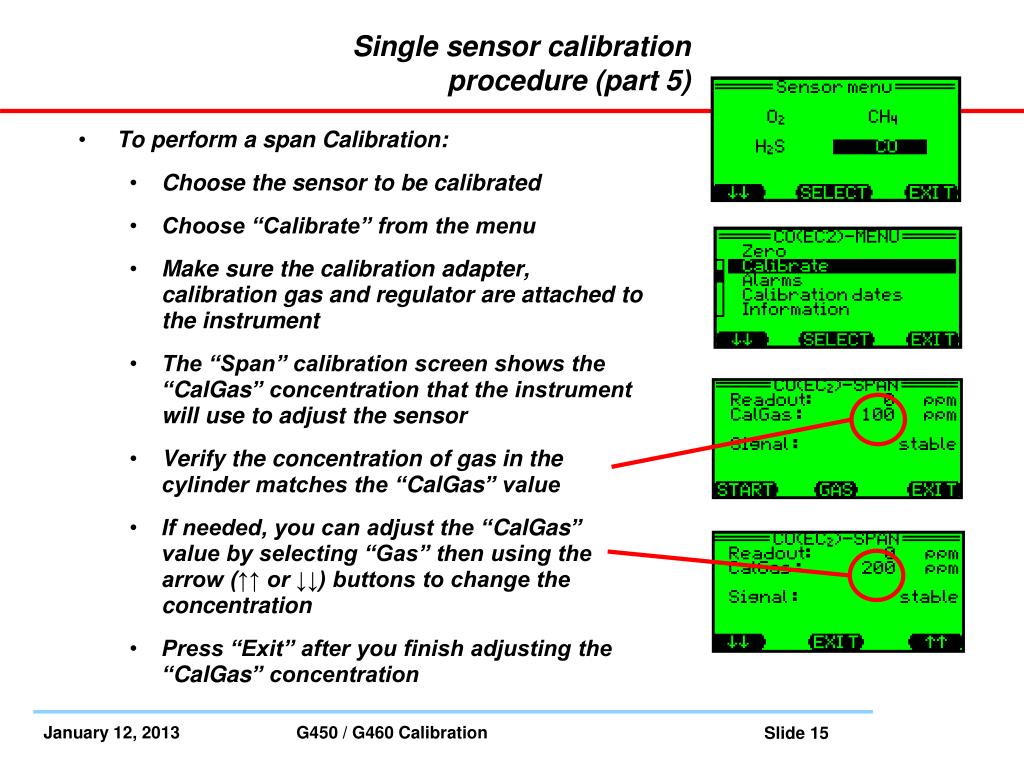 PPT - G450 / G460 Bump-test and Calibration Procedures GfG ...