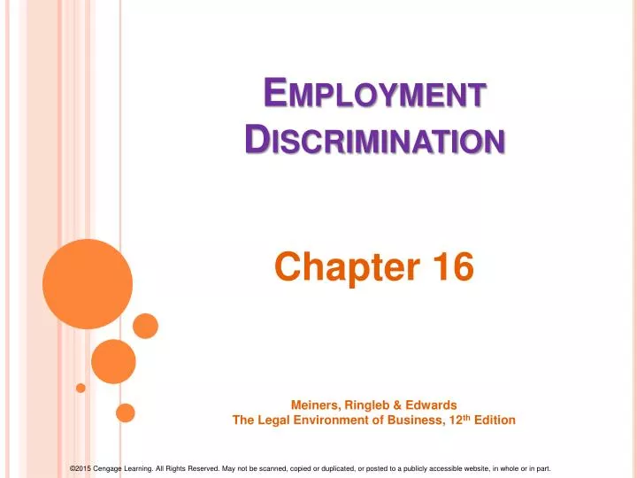PPT - Employment Discrimination PowerPoint Presentation, free download ...