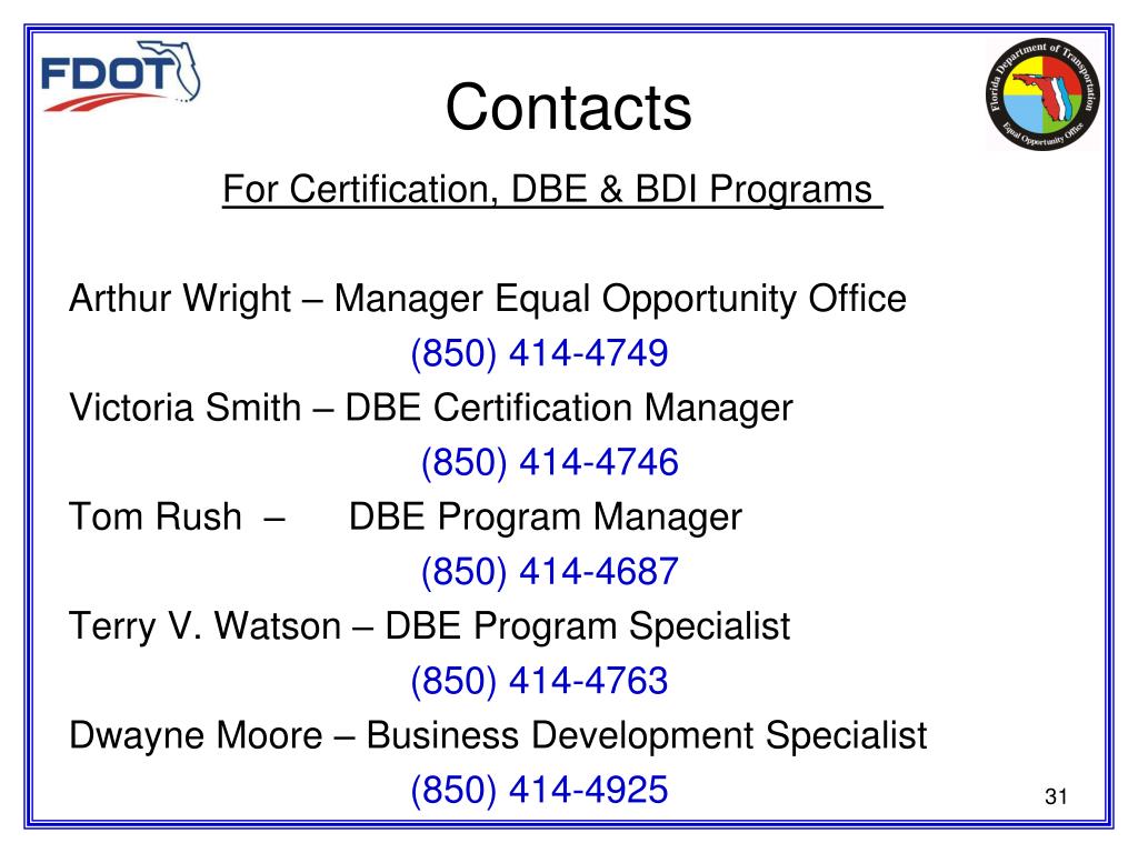 PPT - Florida Department of Transportation Equal Opportunity Office ...