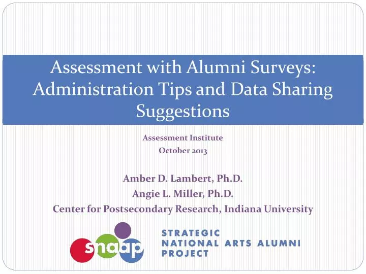 PPT - Assessment with Alumni Surveys: Administration Tips and Data ...