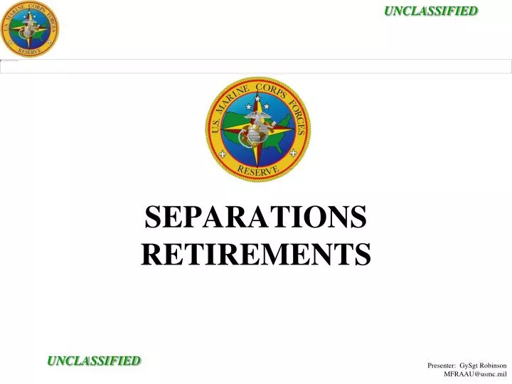 PPT - SEPARATIONS RETIREMENTS PowerPoint Presentation, free download ...