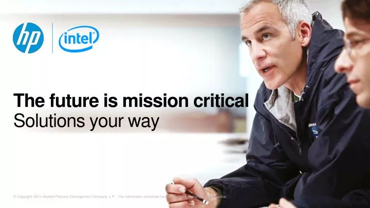 PPT - The future is mission critical Solutions your way PowerPoint ...