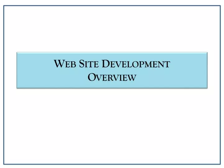 PPT - Web Site Development Overview PowerPoint Presentation, free ...