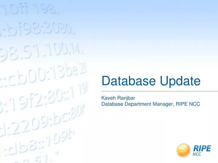 PPT - Database Update PowerPoint Presentation, free download - ID:1788466
