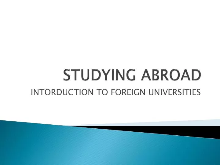 Ppt Studying Abroad Powerpoint Presentation Free Download Id 1788776