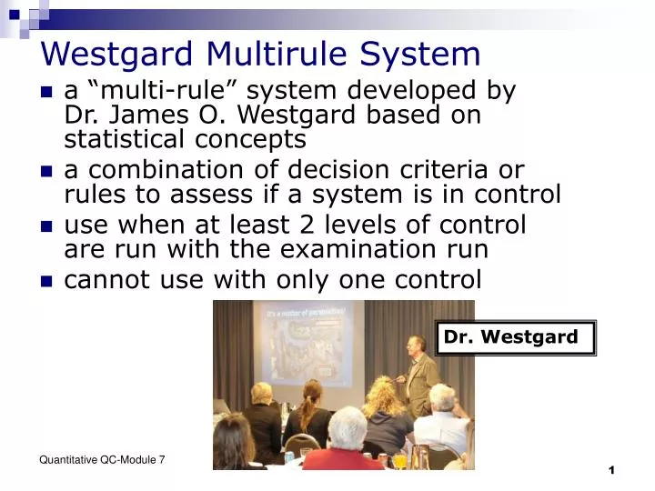 PPT - Westgard Multirule System PowerPoint Presentation, free download ...