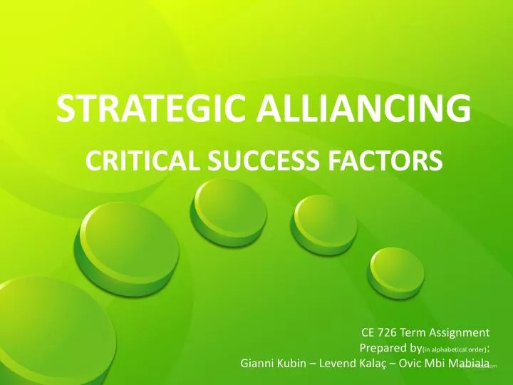 PPT - STRATEGIC ALLIANCING PowerPoint Presentation, free download - ID ...