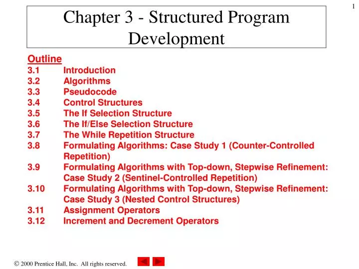 PPT - Chapter 3 - Structured Program Development PowerPoint ...