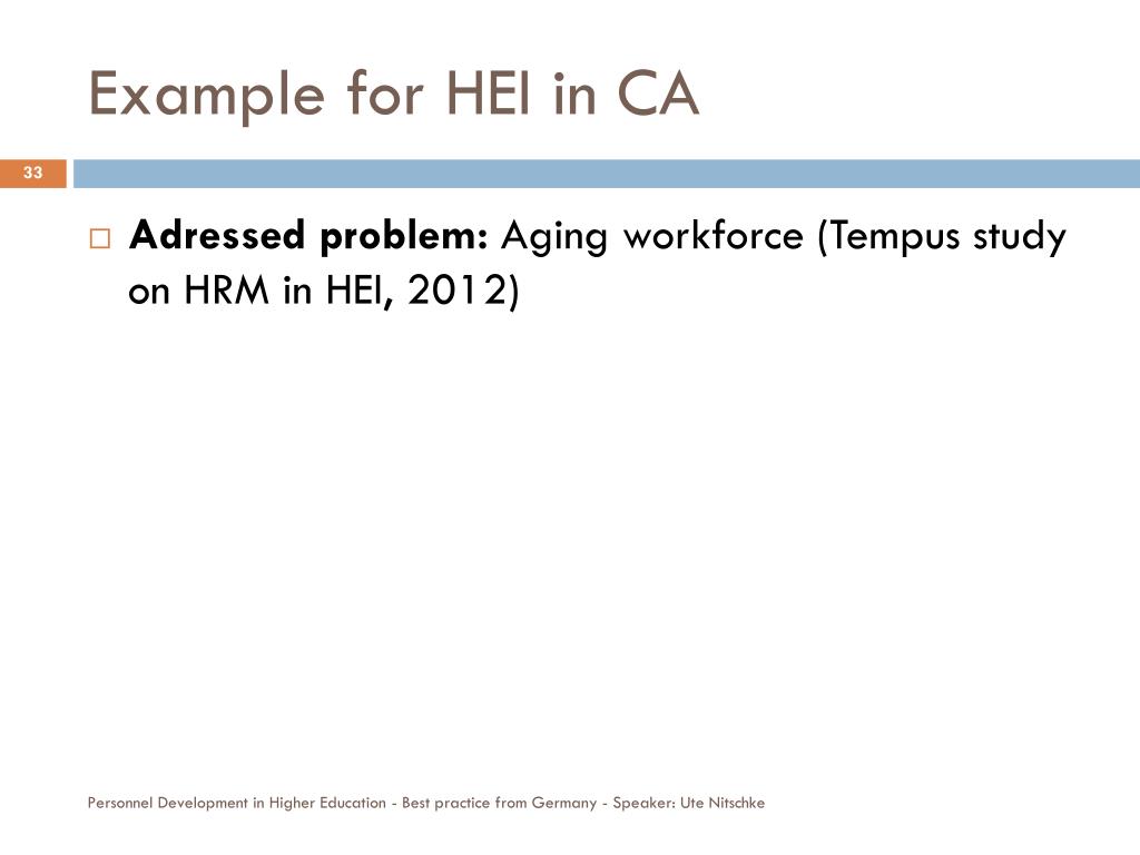 PPT - Personnel Development in Higher Education Speaker: Ute Nitschke ...